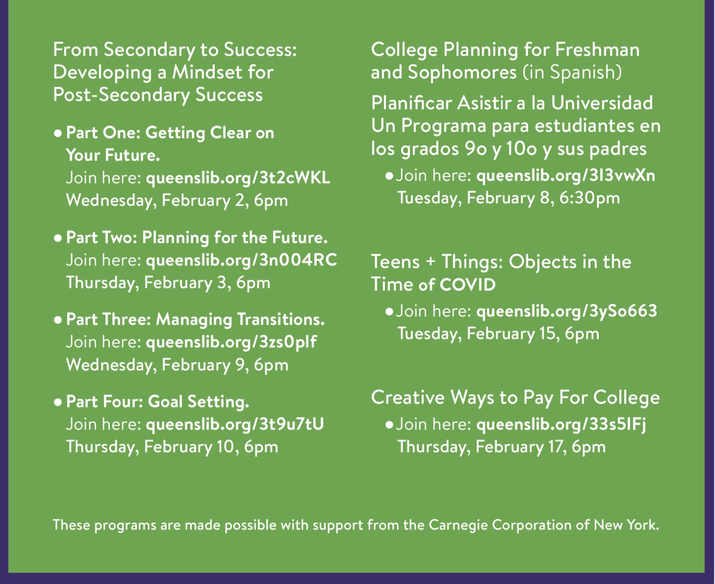 » College Readiness Programs in February | Chancellor's Parent Advisory ...
