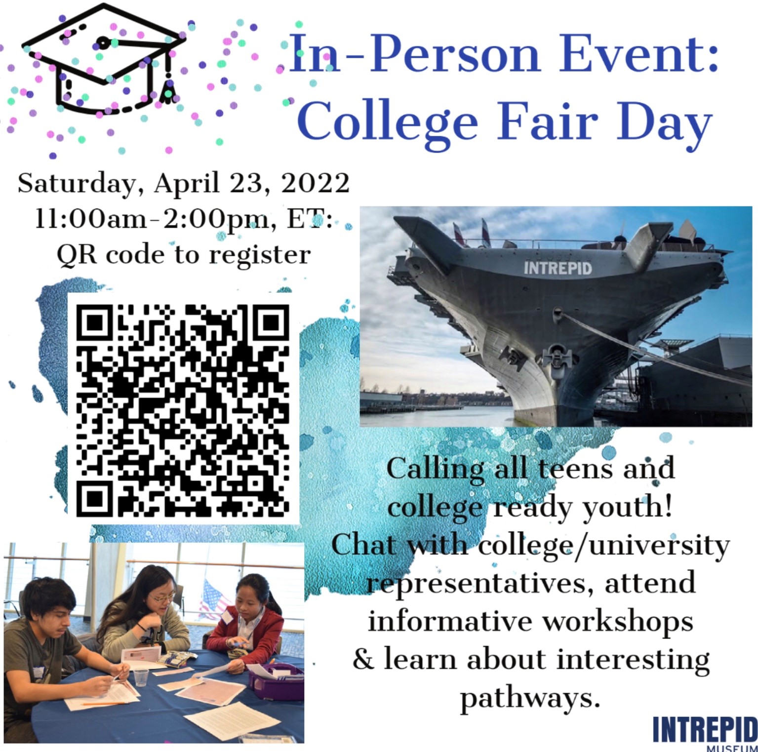 » Intrepid Museum’s College Fair Day- April 23 | Chancellor's Parent ...