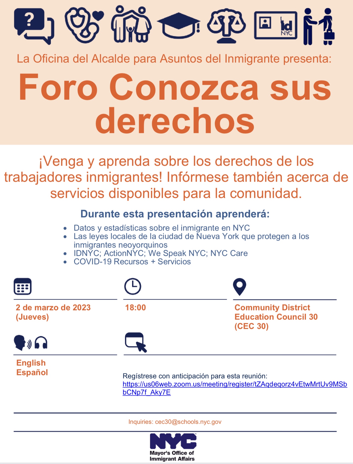 » VIRTUAL Know Your Rights Forum! – Foro Conozca sus derechos March 2nd ...