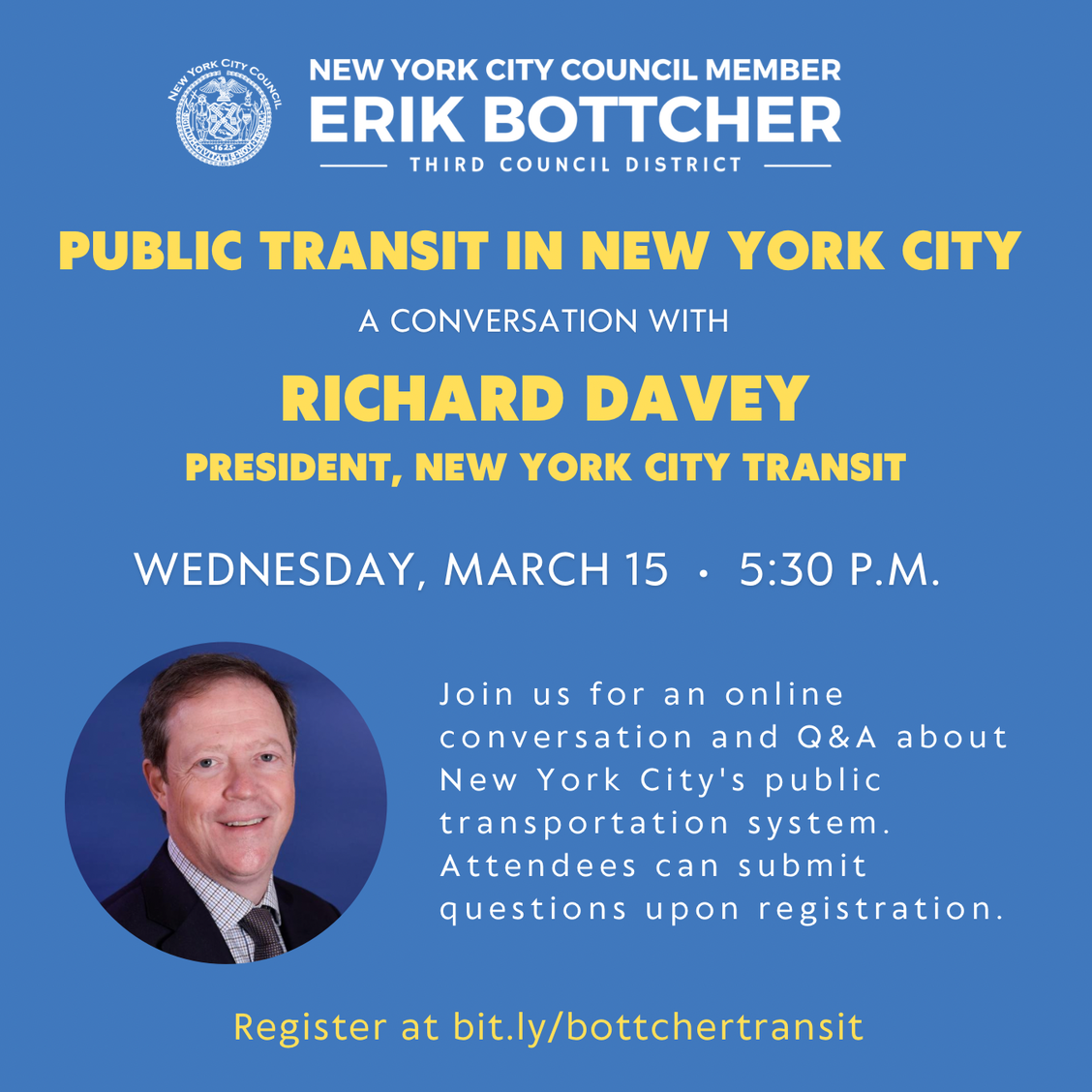 » A conversation with NYC Transit President Richard Davey – Wednesday ...