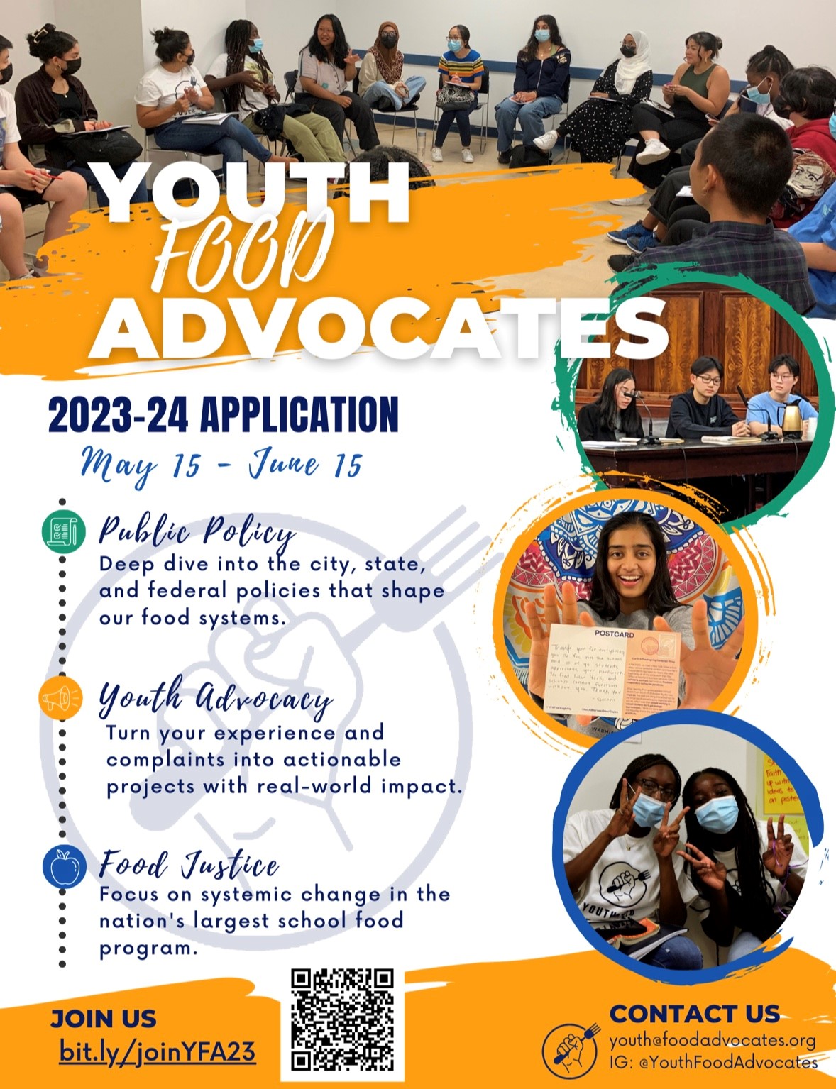 » 2023-24 Application Opens Today! Youth Food Advocates | Chancellor's ...