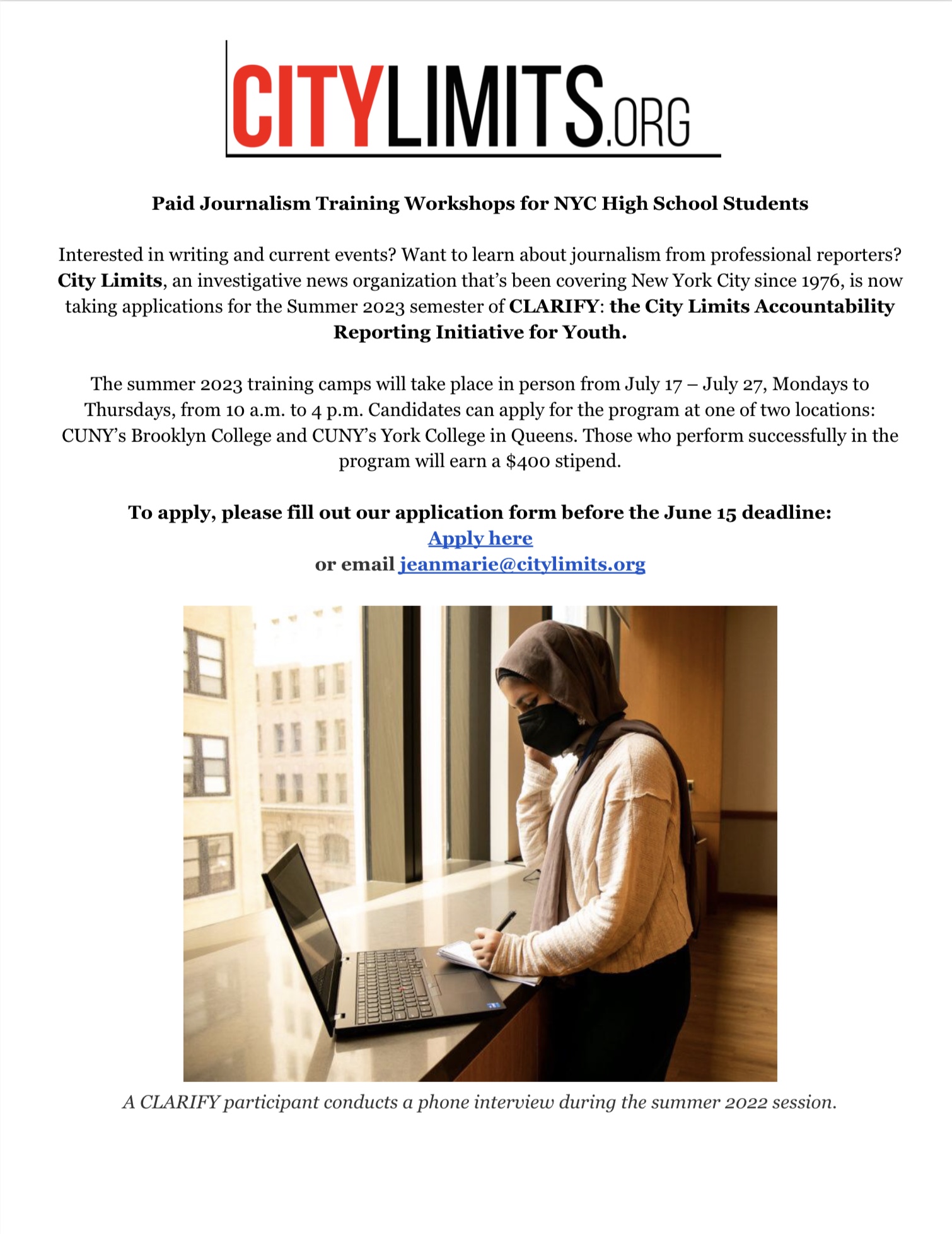 » CityLimits.org – APPLY NOW: Paid Journalism Training Workshops for ...