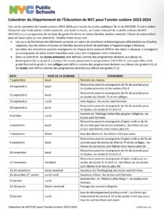 » NYC Public Schools’ 2023-2024 Calendar | Chancellor's Parent Advisory ...