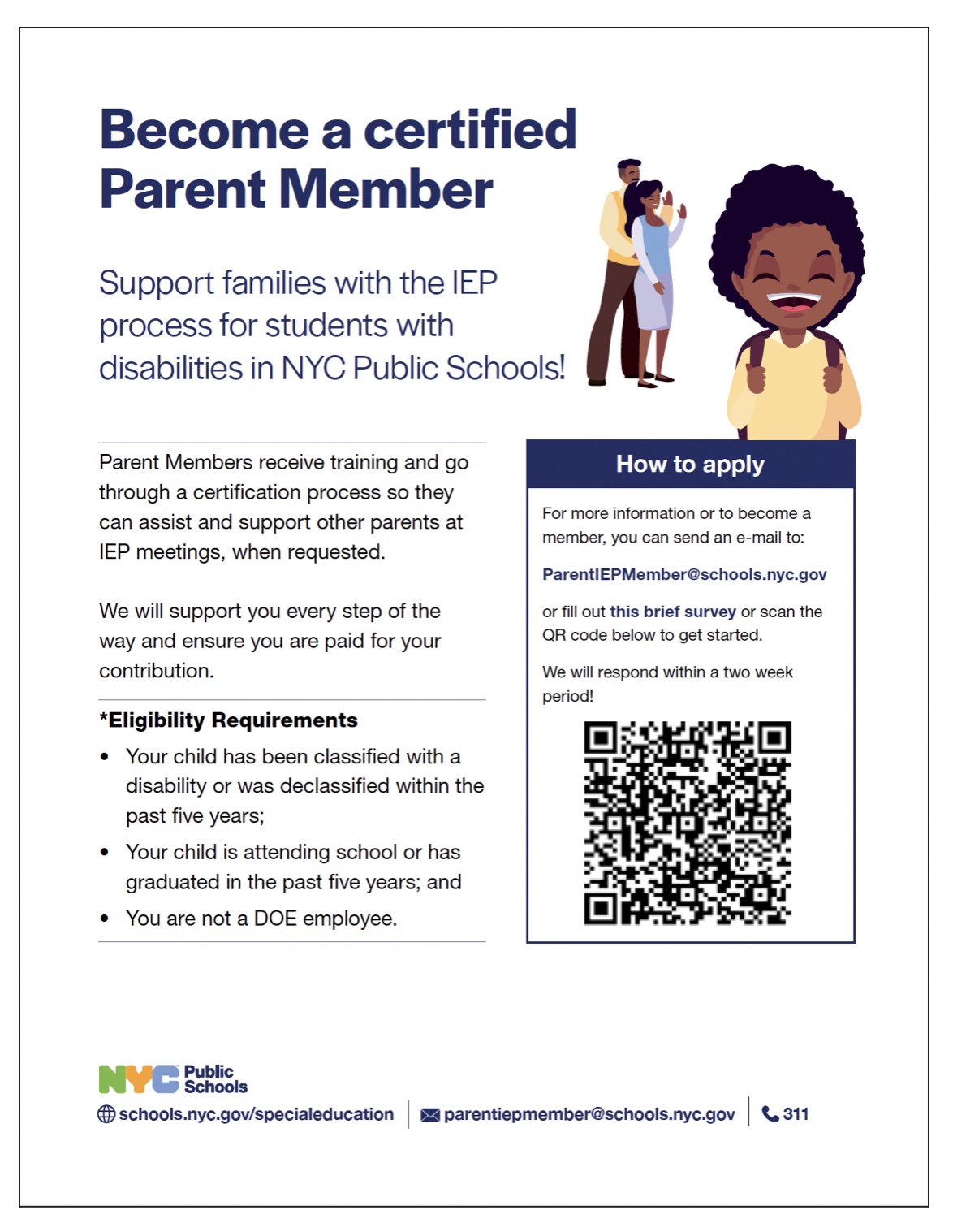 » NYCPS – Become a certified IEP Parent Member | Chancellor's Parent ...