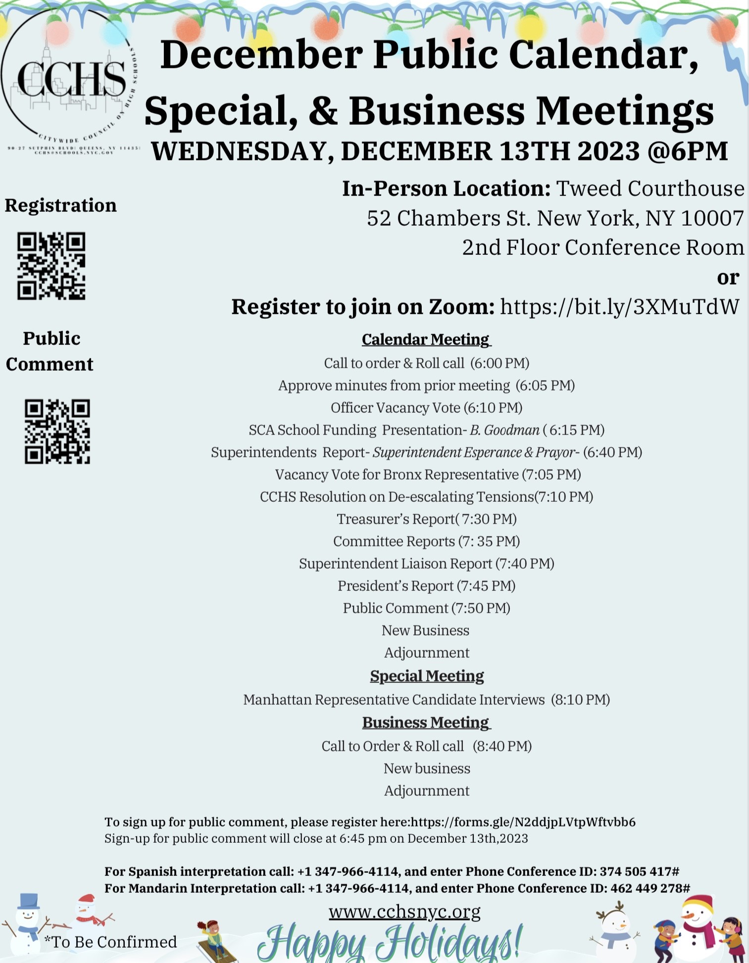 » Revised Agenda! Join The Citywide Council on High Schools in our ...