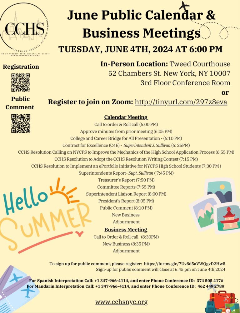 » Join The Citywide Council on High Schools in our June Calendar ...
